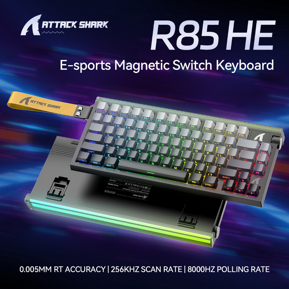 Attack Shark R85 HE Rapid Trigger Keyboard with Lightbox - Moonlight ...